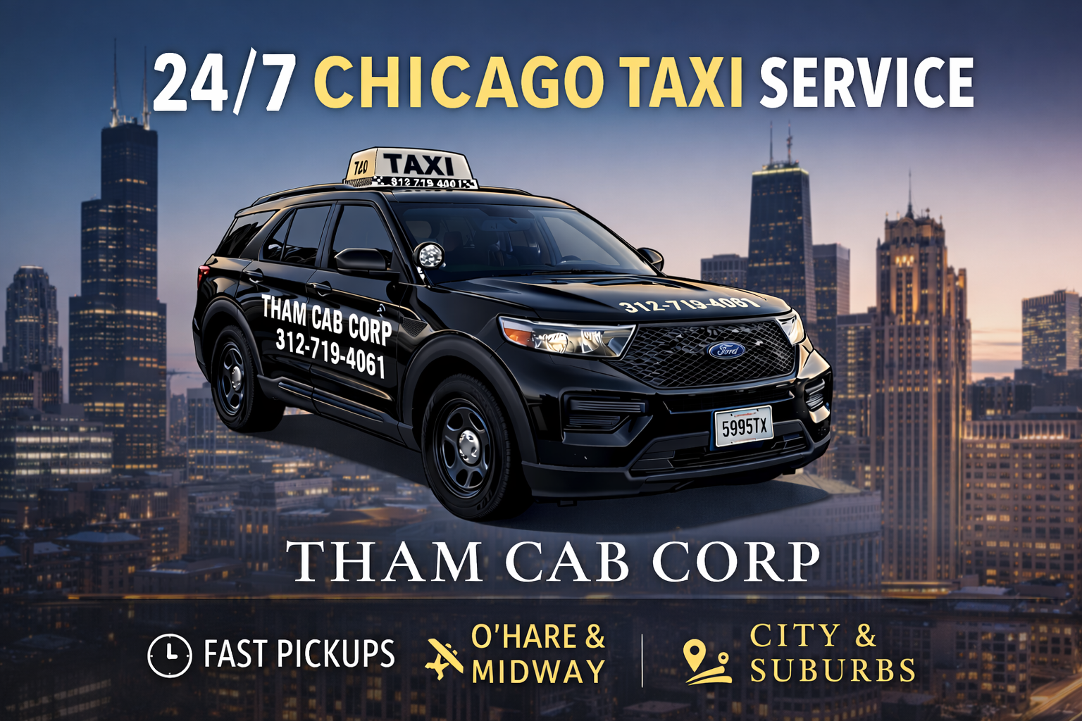 Chicago Taxi Service | Chicago, IL 24/7 Airport & City Taxi – THAM Taxi ...